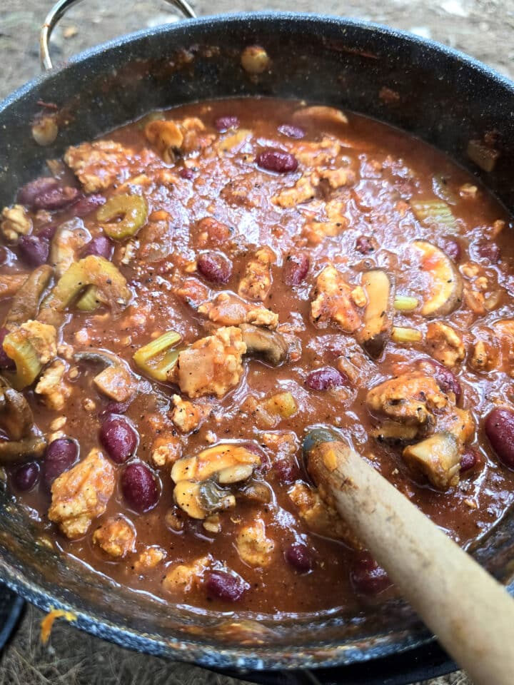 Smoky Dutch Oven Campfire Chili Recipe - 2 Nerds In A Truck