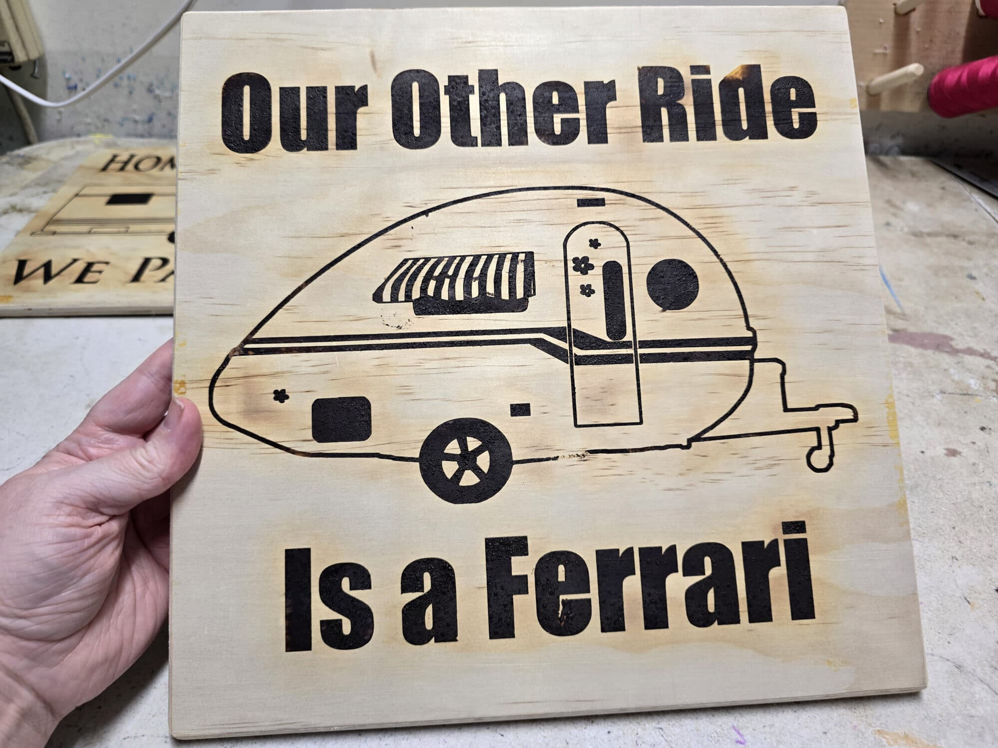 Easy DIY Personalized Camping Signs Using Torch Paste - 2 Nerds In A Truck