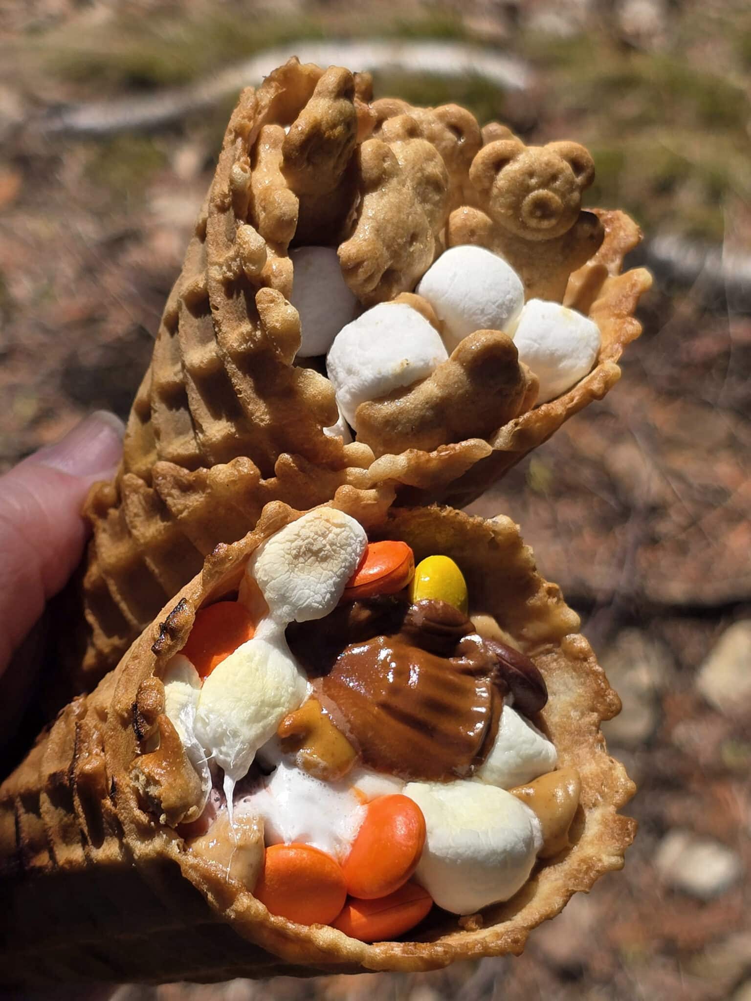 Campfire Cones Recipe - Waffle Cone S'Mores - 2 Nerds In A Truck