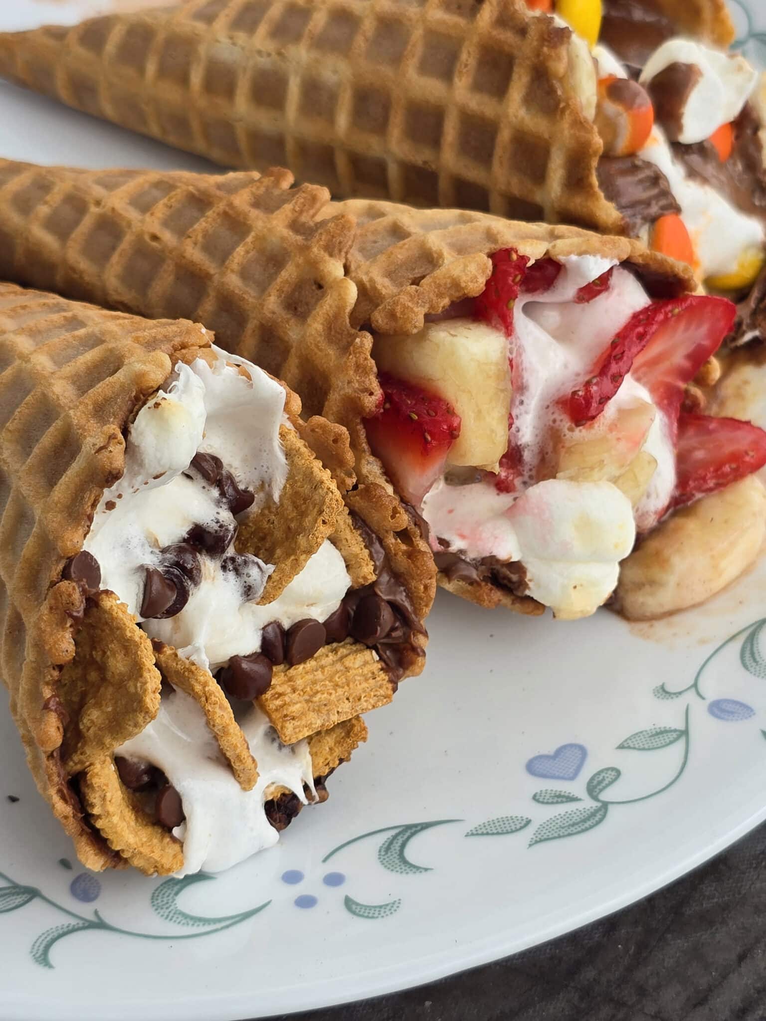 Campfire Cones Recipe - Waffle Cone S'Mores - 2 Nerds In A Truck