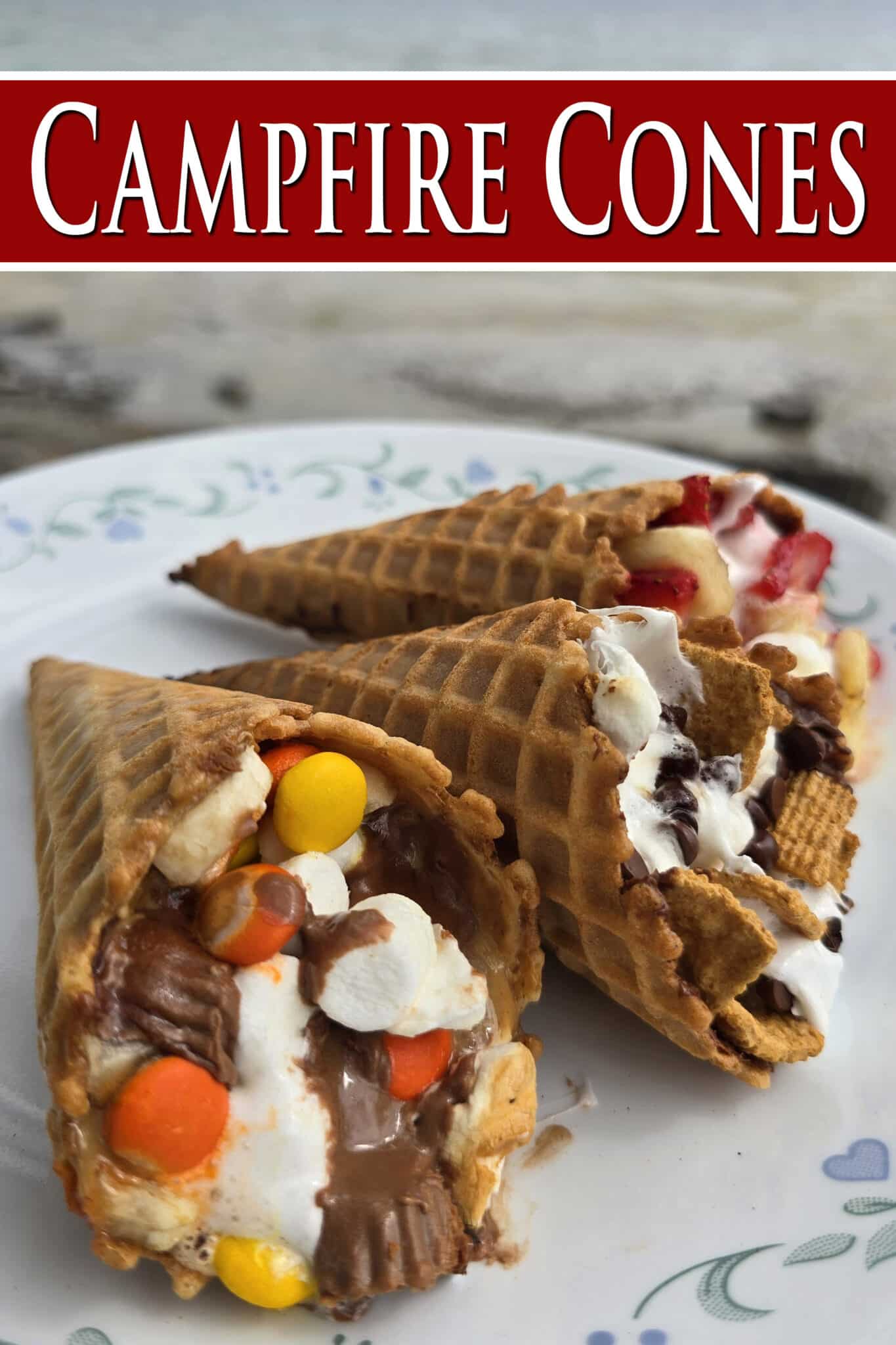 Campfire Cones Recipe - Waffle Cone S'Mores - 2 Nerds In A Truck